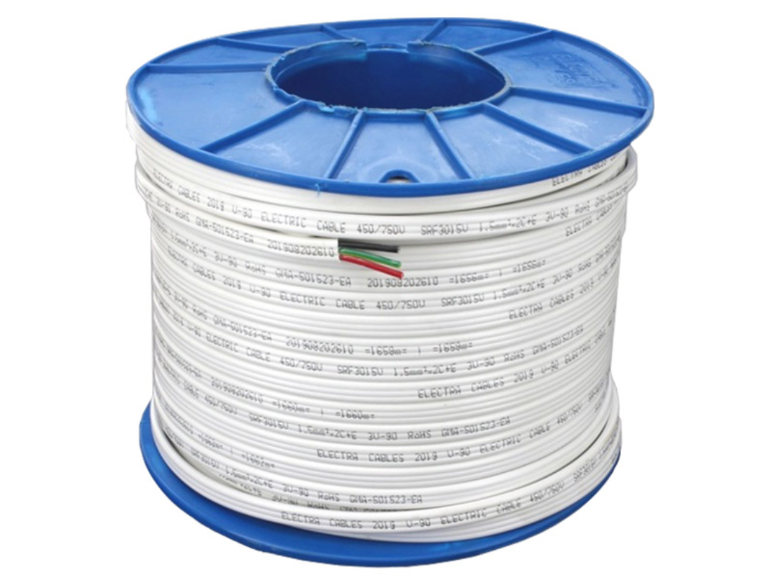 1.5mm² Twin & Earth Flat TPS Cable (100m Drum) - TPS-15TE100